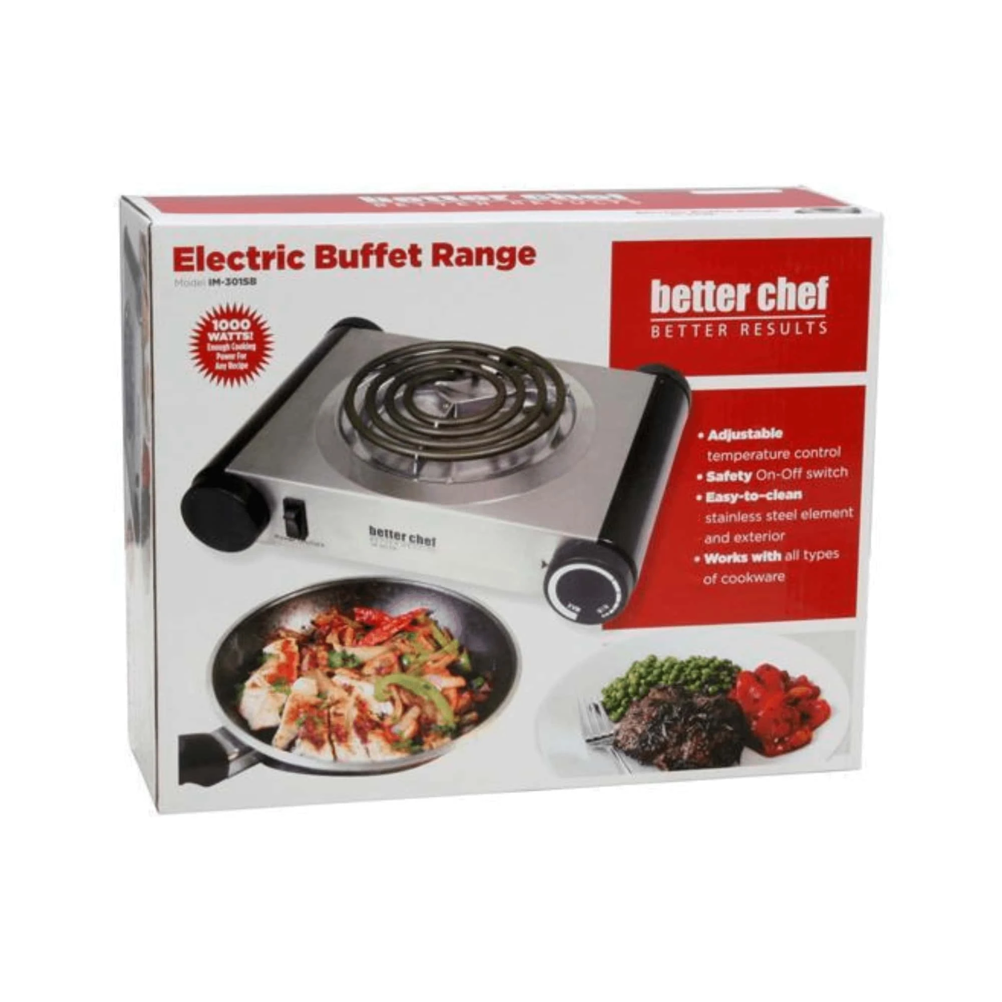 Better Chef Stainless Steel Single Burner Electric Buffet Range Hot ...