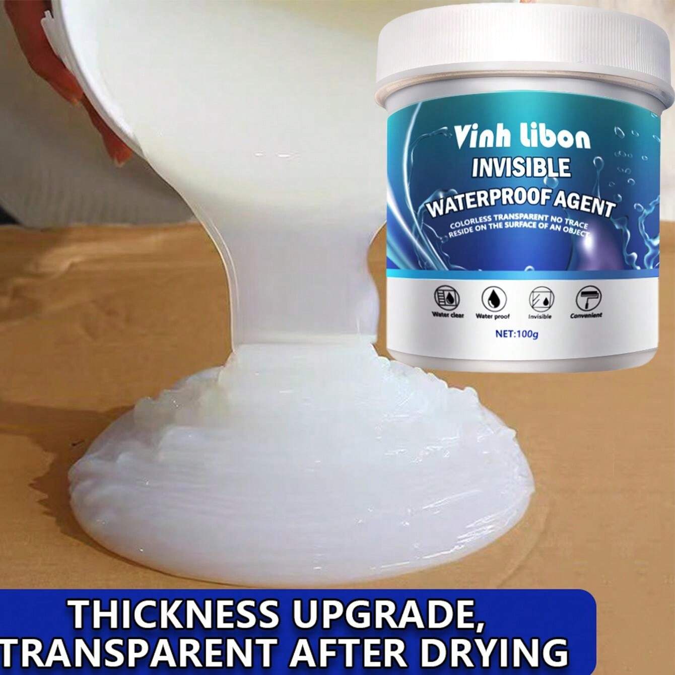 Quick-Fix Transparent Leak Sealant Gel - Easy Apply, Waterproof Coating ...