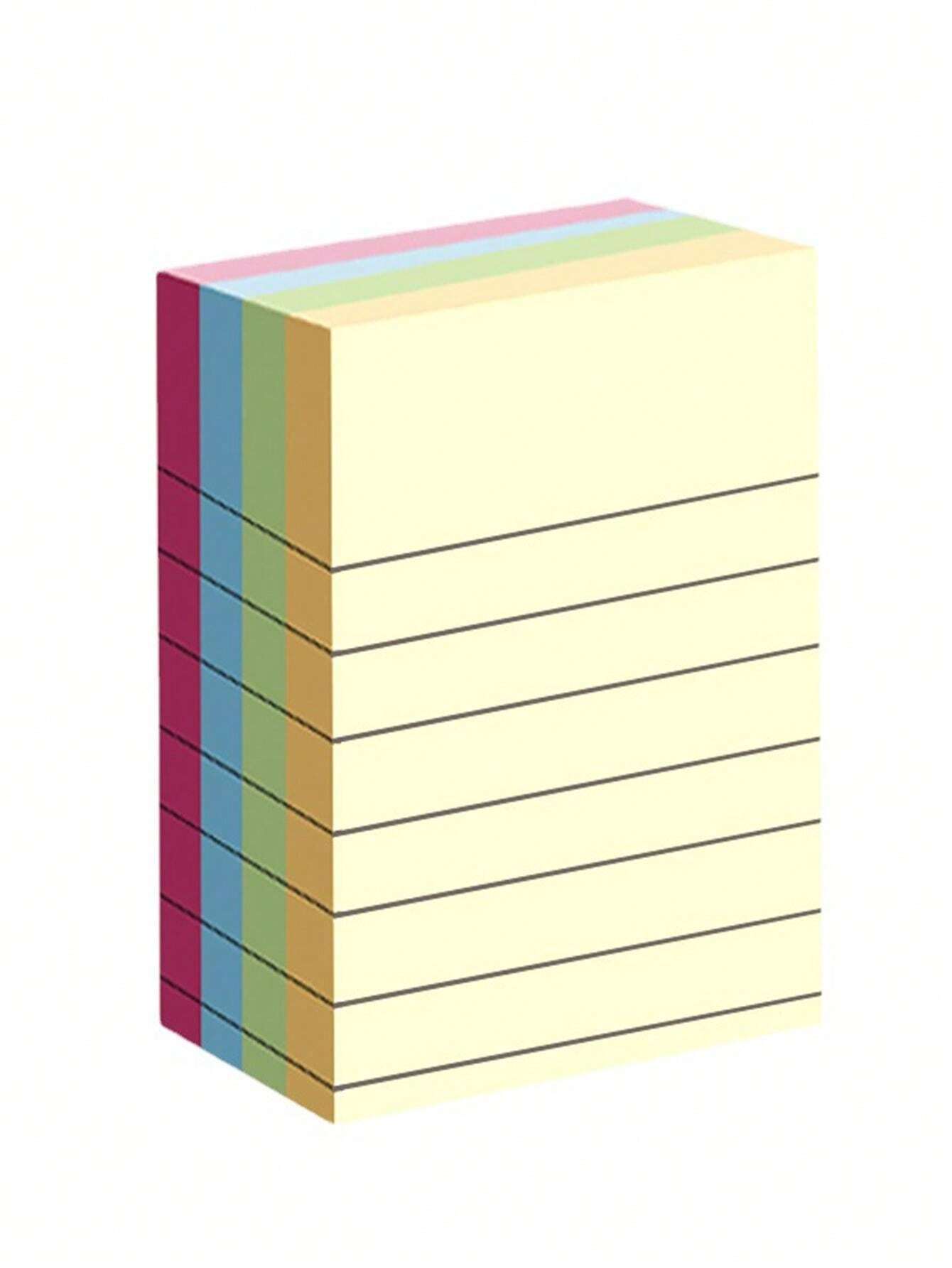 200 Sheets Self-Adhesive Horizontal Line Sticky Notes In 4 Mixed Colors ...