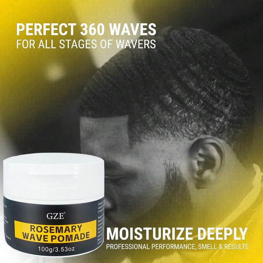 GZE DEEP WAVES POMADE With Rosemary- Water-Based Hair Cream For 360 ...