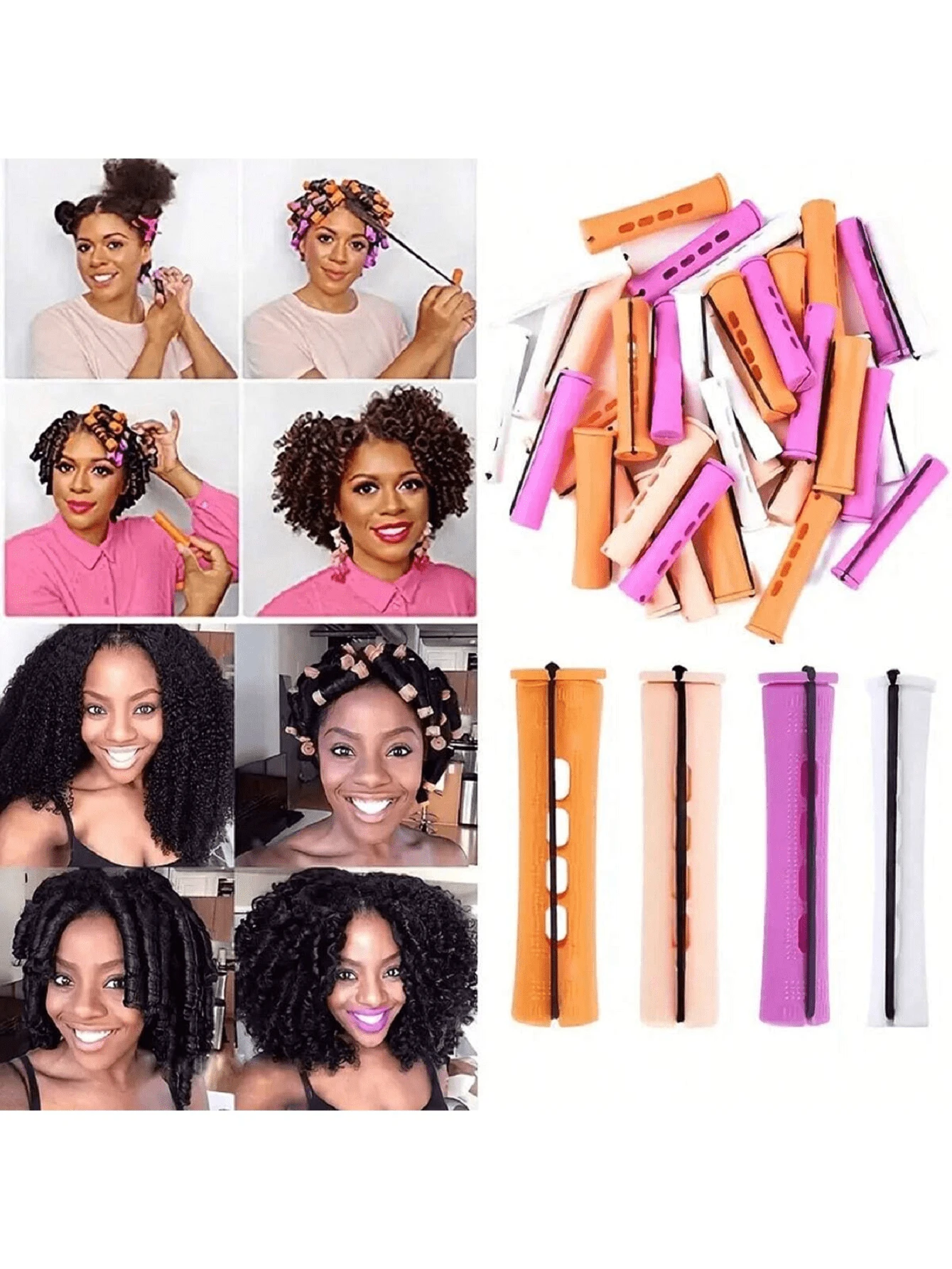 10 Pieces Of Cold Perm Bars, Hair Salons With Covers, Curling Tubes ...
