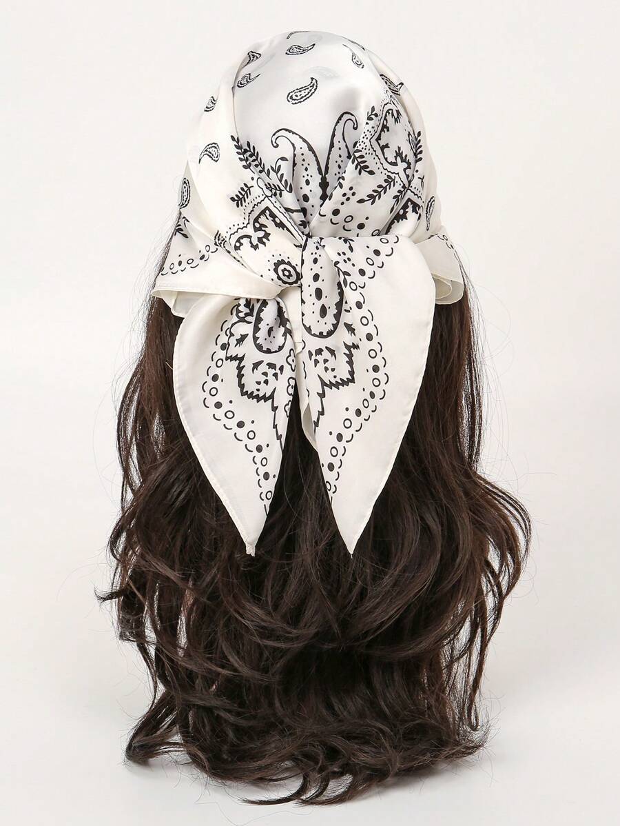 1 Stück schlichtes bedrucktes 70er Quadrate Tuch, neues ...