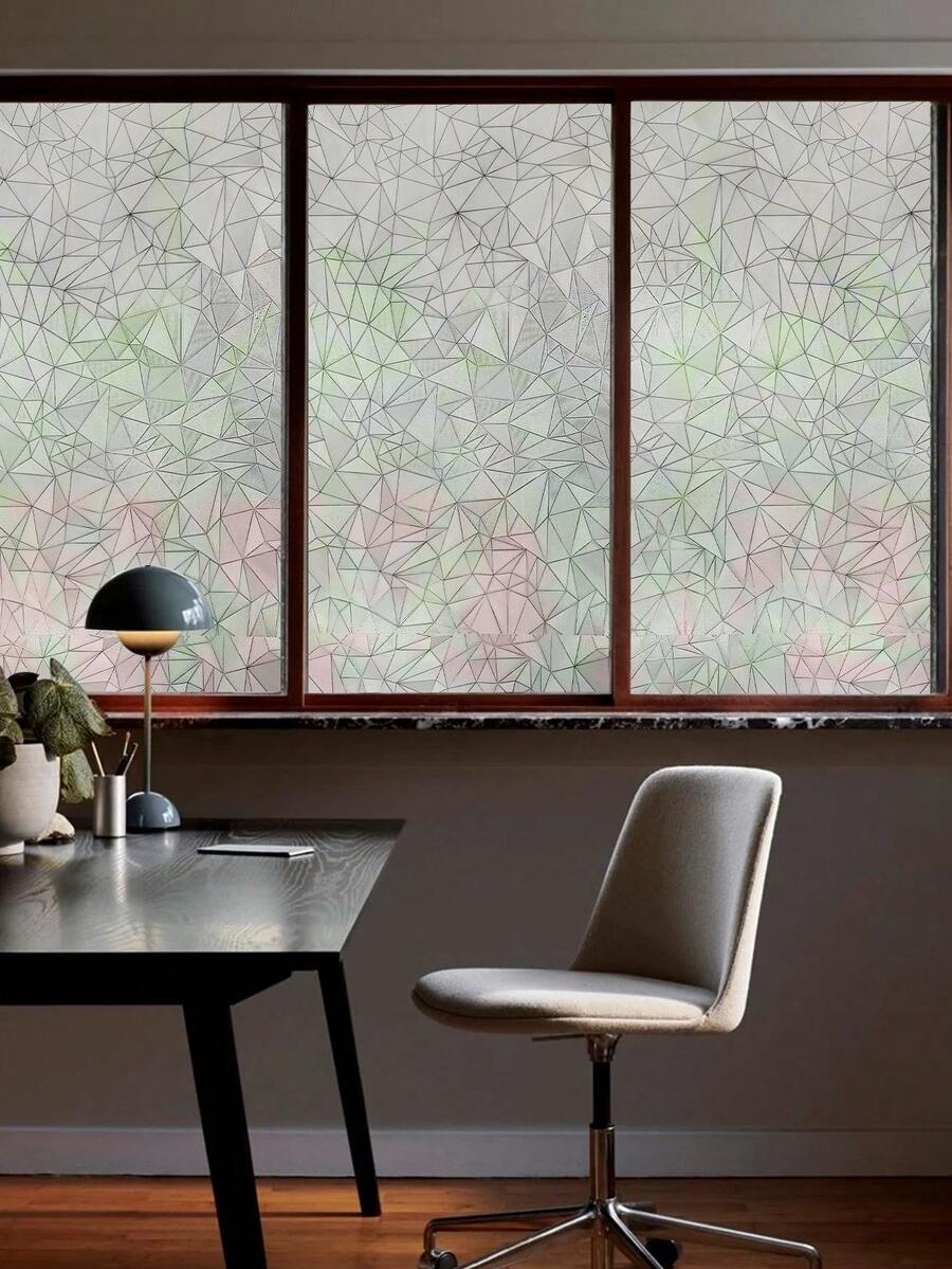 Fantasy World Patterned Glass Sticker With Adhesive, Translucent But ...