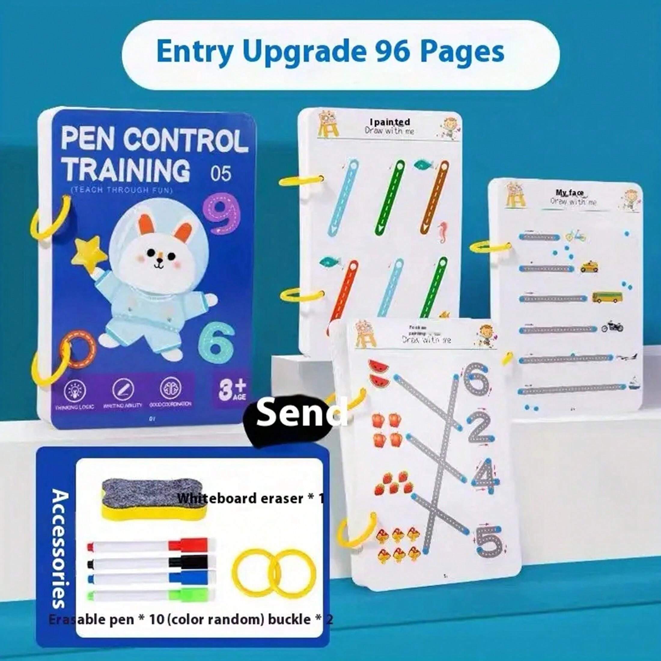 Magical Tracking Exercise Book Control Training Book, Reusable Magic ...