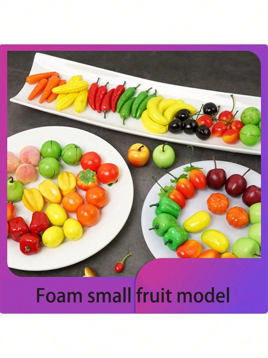 Foam Mini Fruit Model Small Vegetable Set Fake Fruit Decoration Props ...