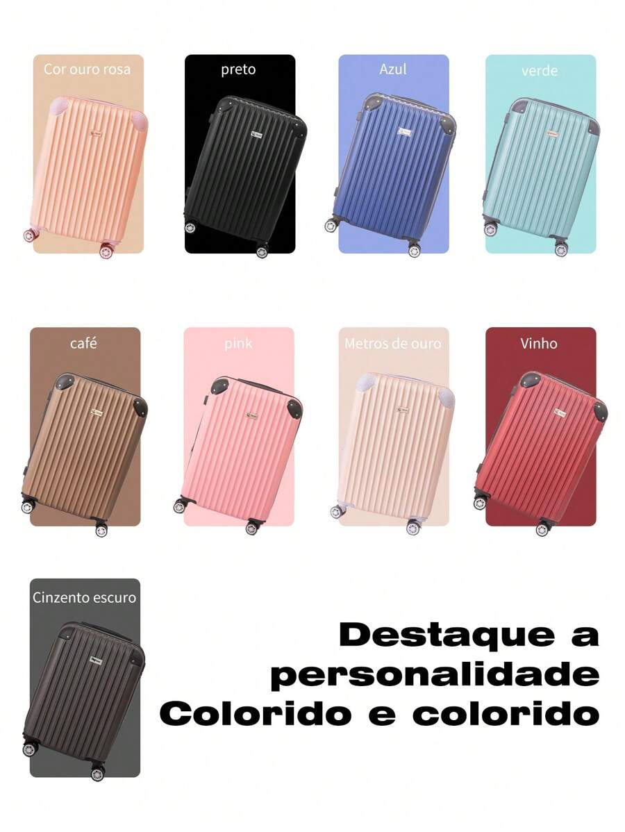 Mala De Bordo +frasqueira kit 8kg 9kg 10 kg Viagem jia Rodinhas 360 ...