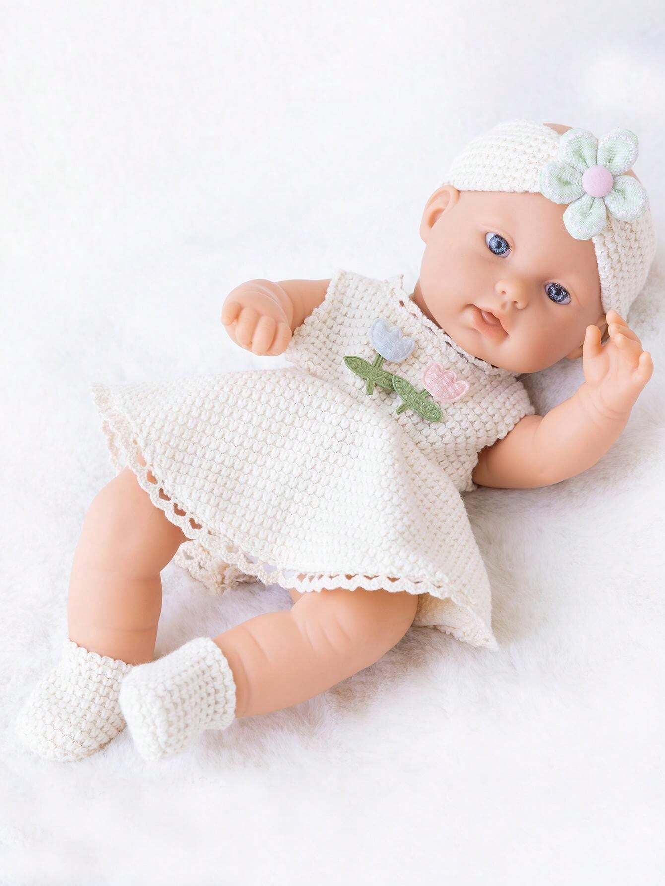 12-Inch Realistic Baby Doll Silicone Accompany Sleep Soothing Toy Set ...