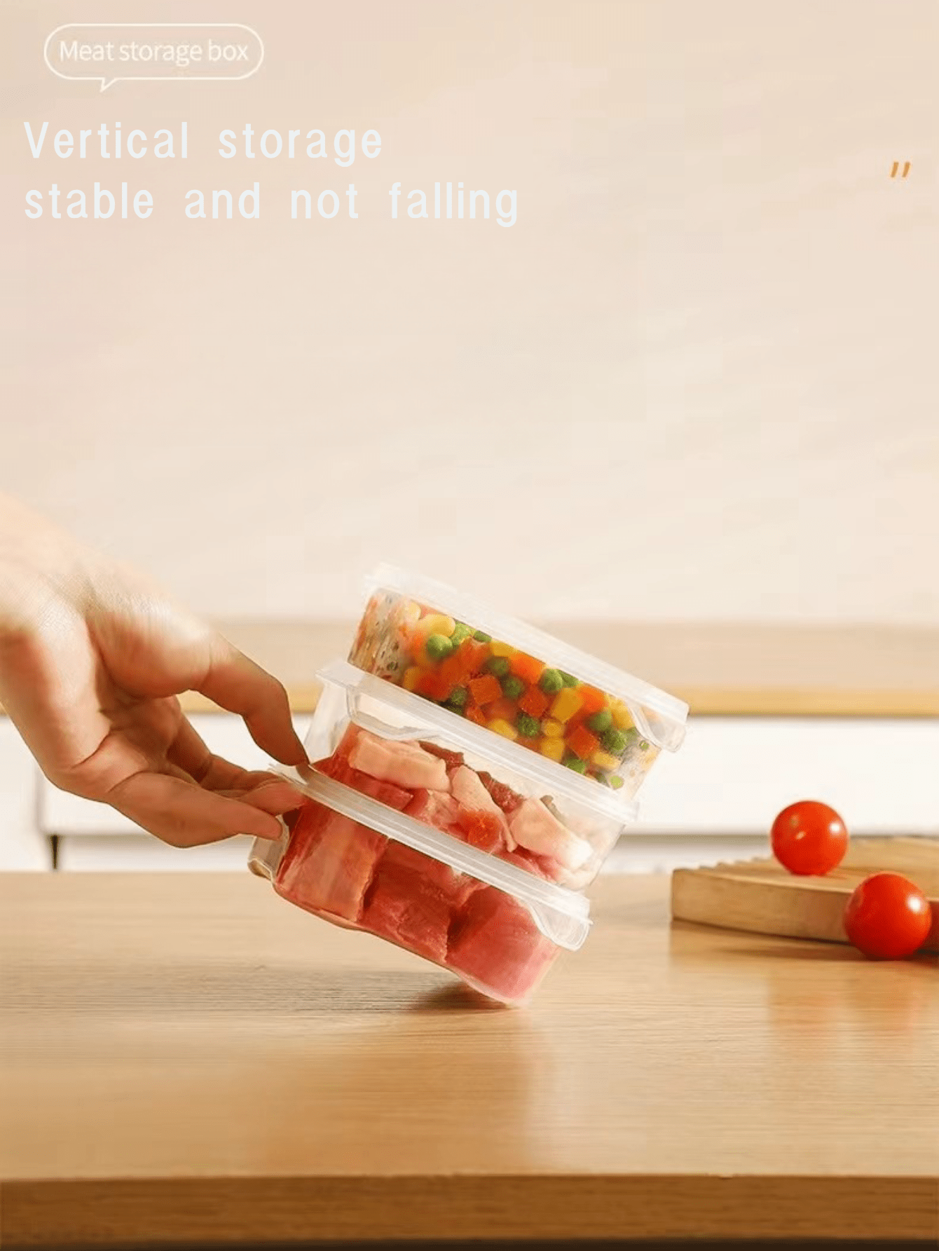 1pc Food Storage Container, Refrigerator Vegetable Freezing Box ...