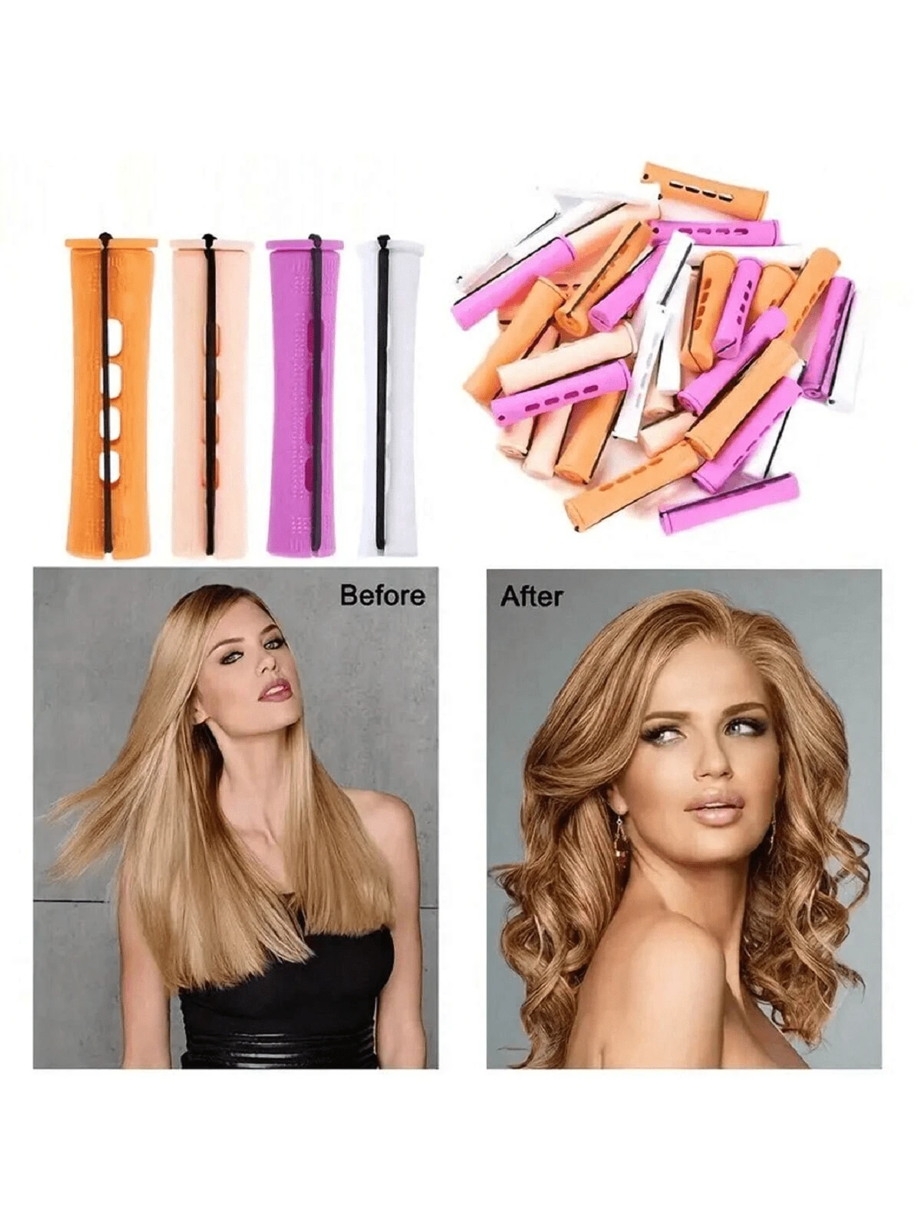 10 Pieces Of Cold Perm Bars, Hair Salons With Covers, Curling Tubes ...