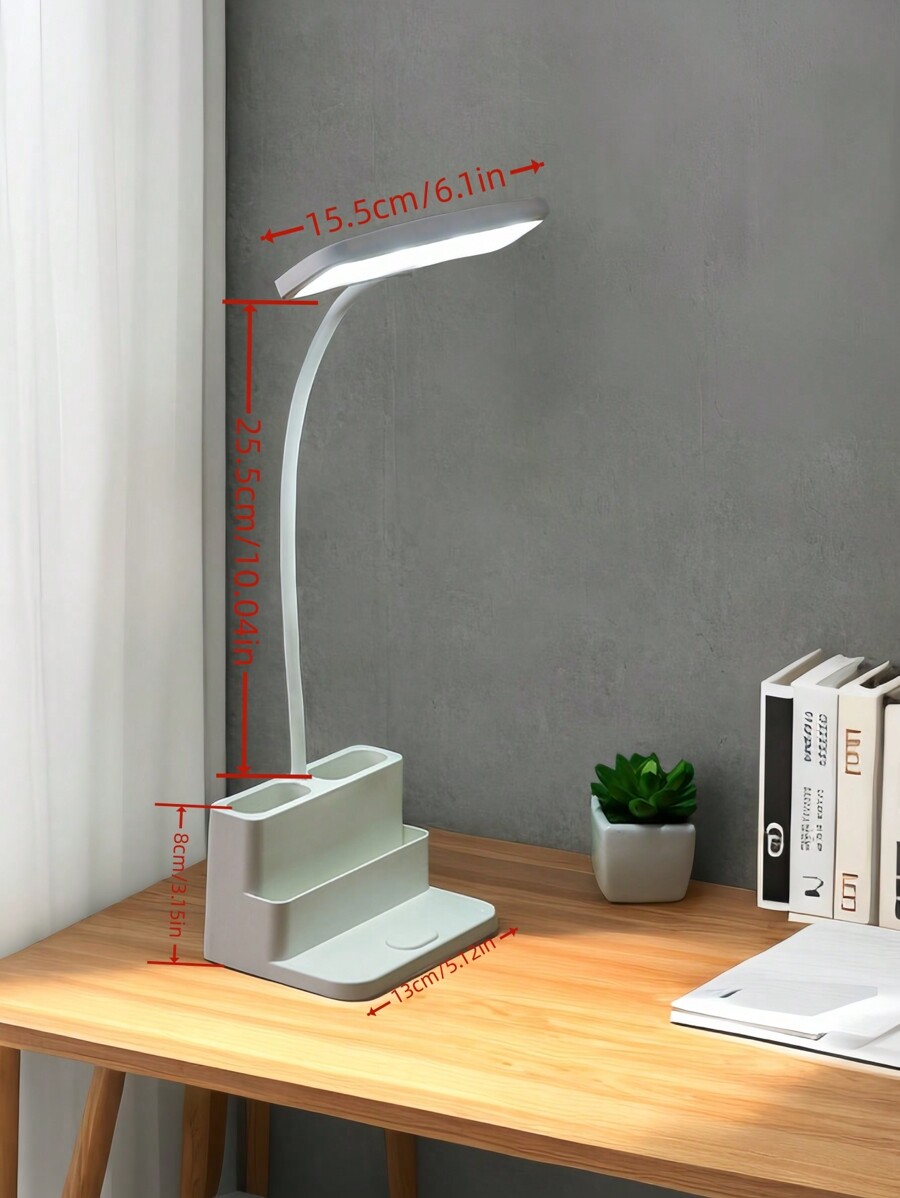 1pc White Resin Upgraded Writing Desk Lamp. Comes With 2 Pen Holders ...