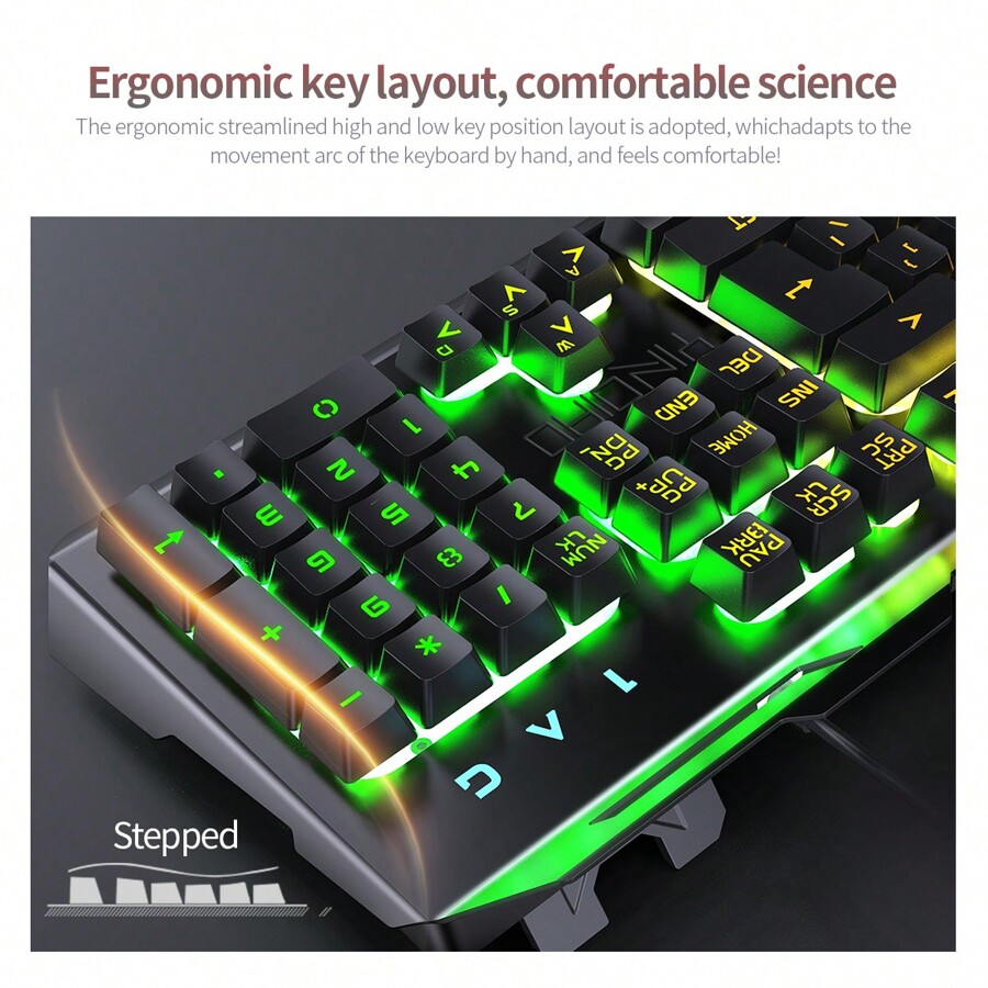 Wired Backlit Keyboard For Gaming, Typing And Office, With Universal ...