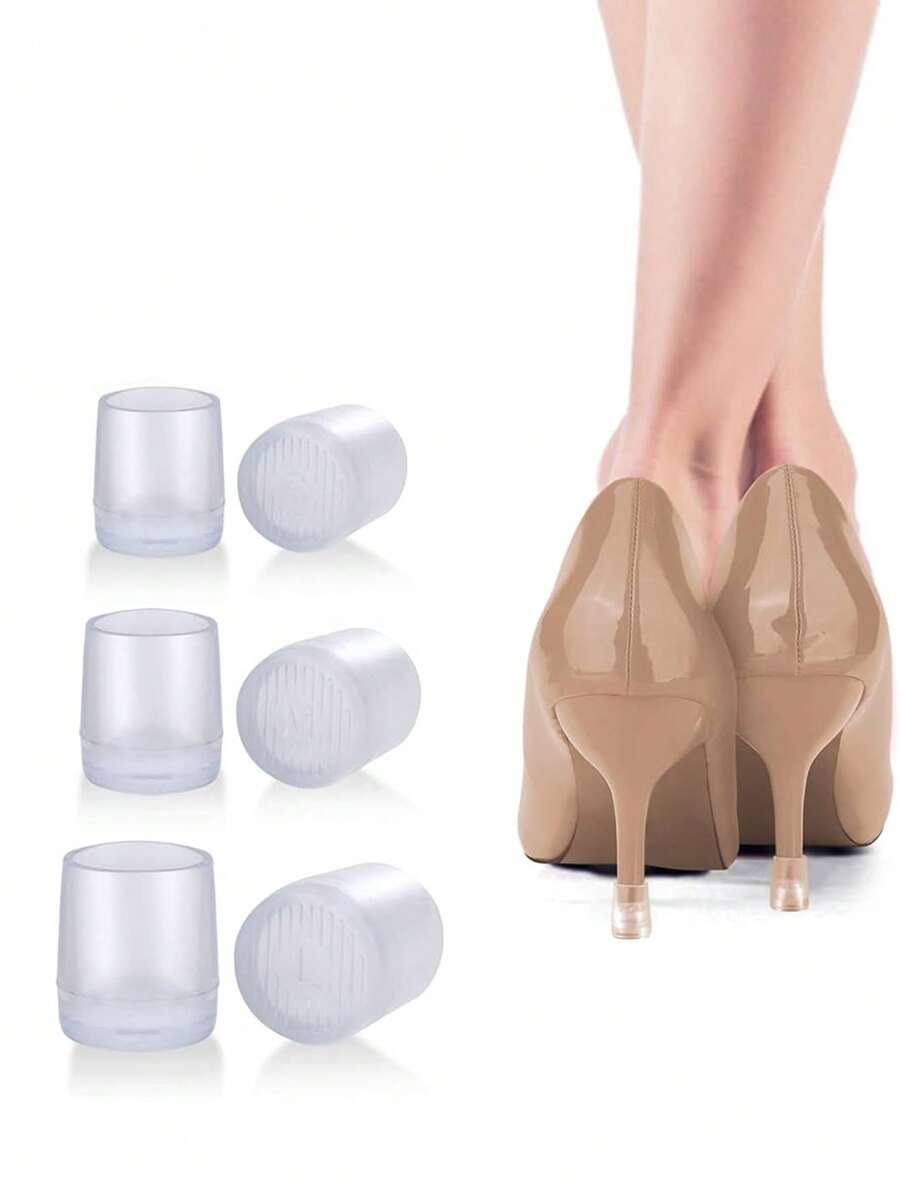 High Heel Protectors, 3 Pairs Stiletto High Heel Caps, Transparent High ...