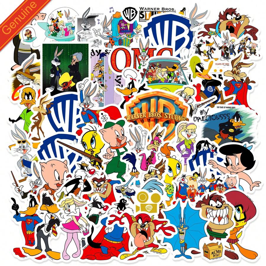 50PCS Warner Bros. Officially Licensed Animel Stickers, Aesthetic ...