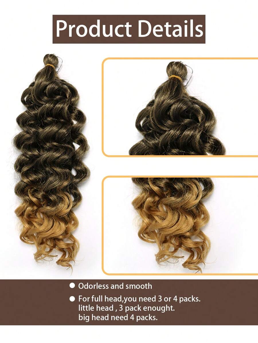 1 Stück/Packung 20 Zoll Body Wave Lange Locken Häkeln ...