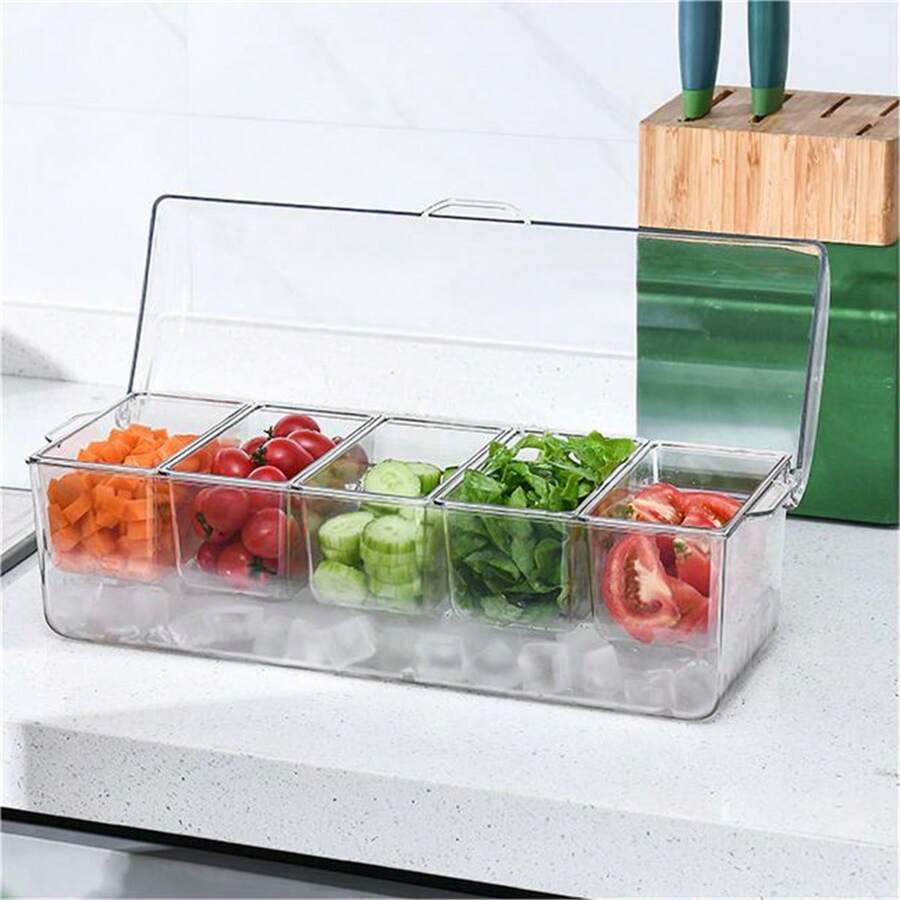 1PC Five Grid Detachable Fresh-Keeping Box With Lid, Detachable ...