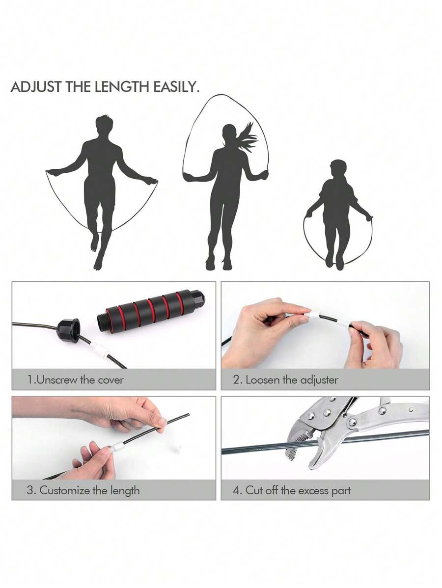 2024 New Anti-Tangle Quick Jump Rope With Ball Bearings, Adjustable ...