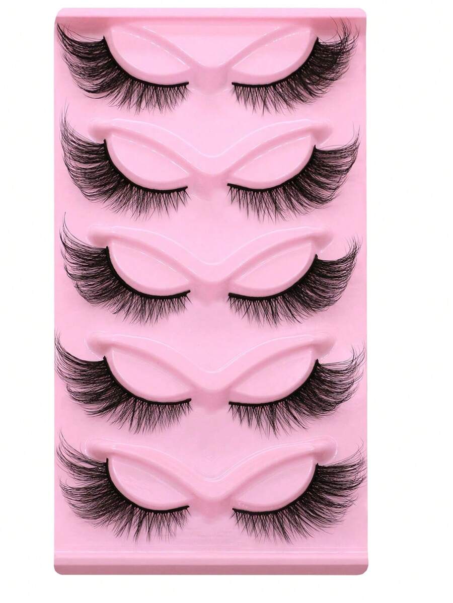 5Pairs Cat Eye Lashes Long Lashes Cat Eye Look Wispy Lashes Eye End ...