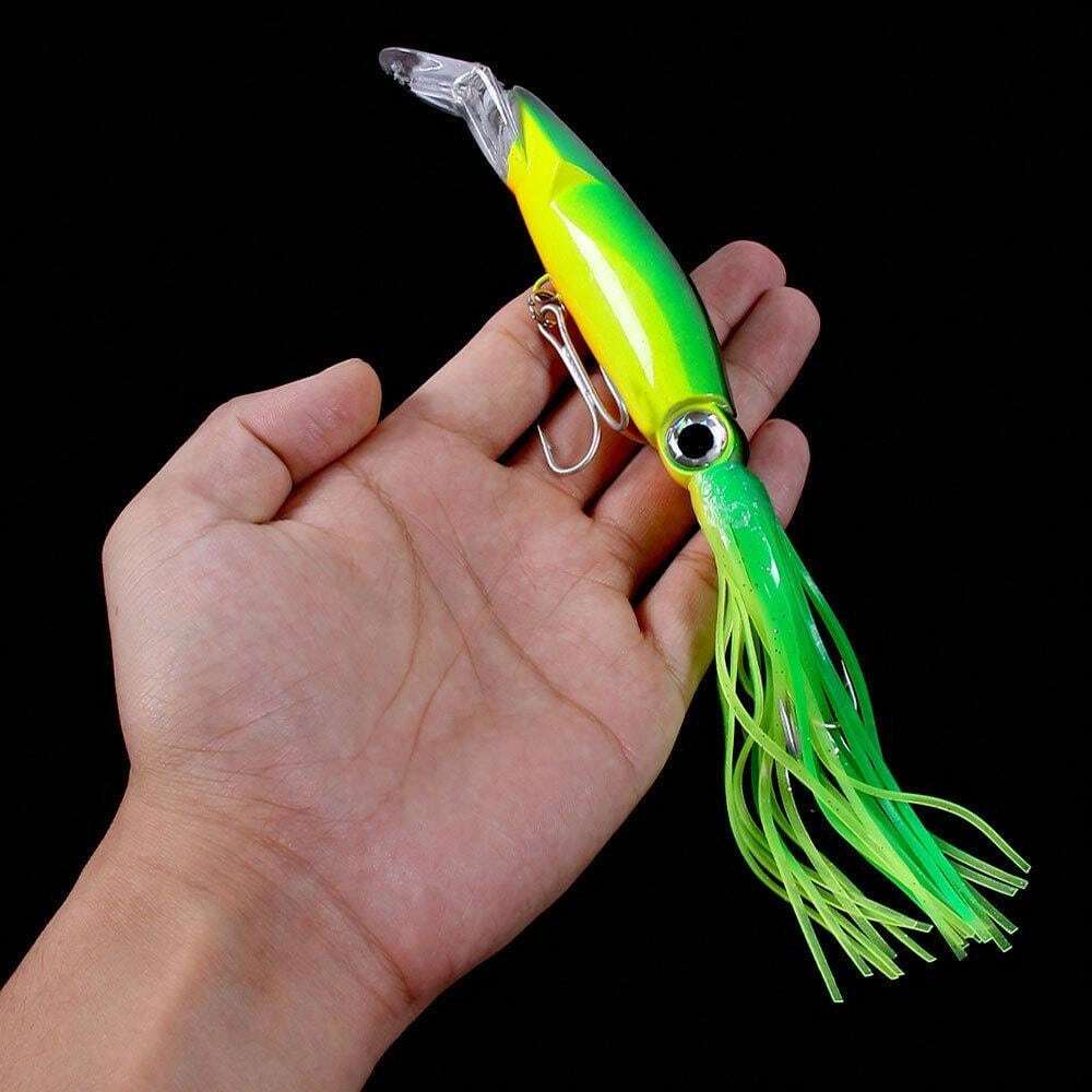 1pc Fishing Lure Soft Bait, Large Squid/Octopus Shaped, Three-Hook ...