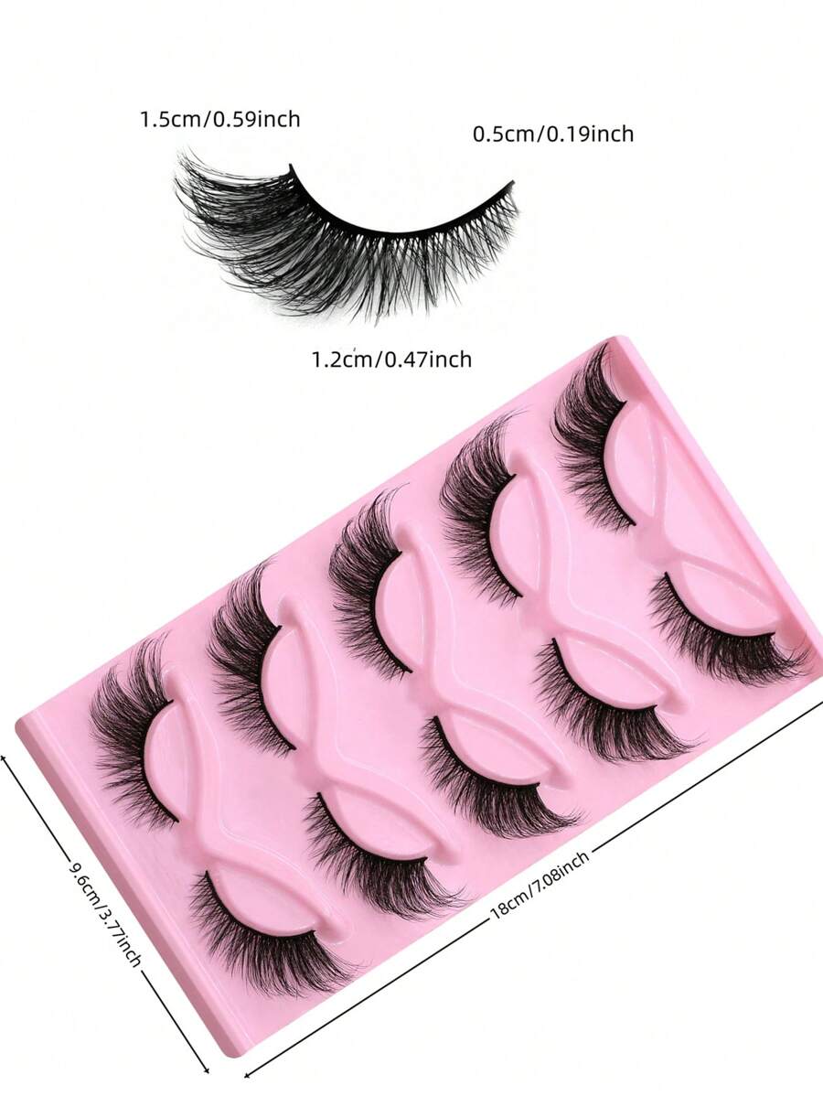 5Pairs Cat Eye Lashes Long Lashes Cat Eye Look Wispy Lashes Eye End ...