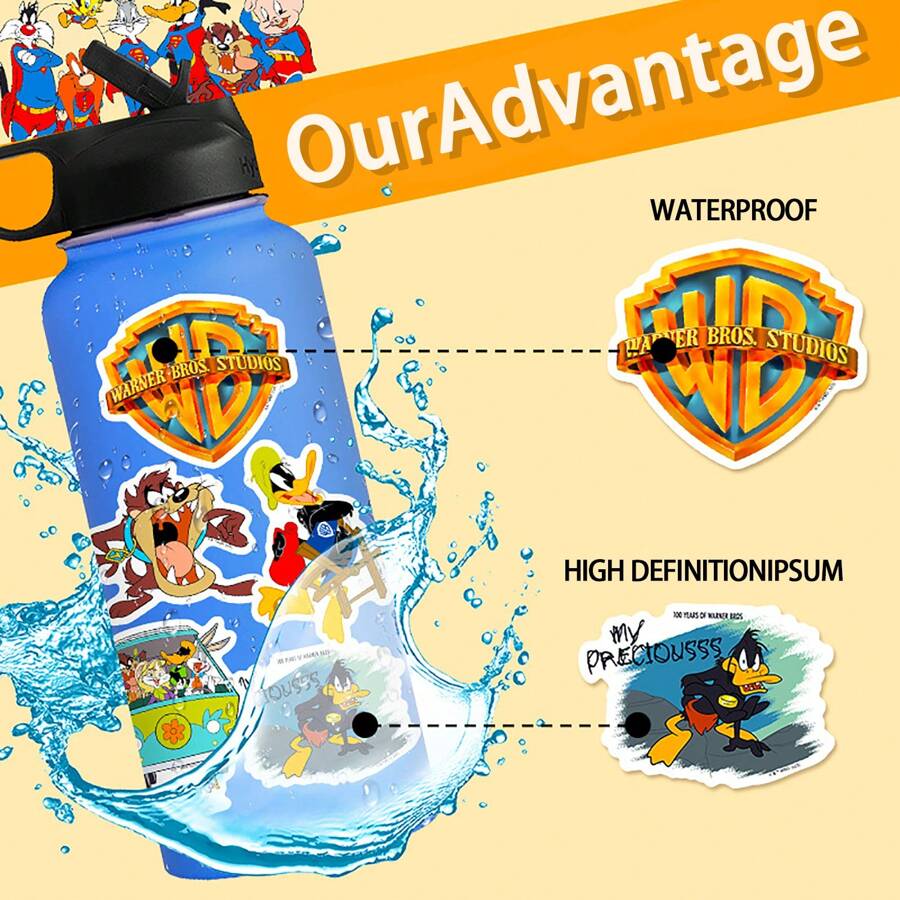 50PCS Warner Bros. Officially Licensed Animel Stickers, Aesthetic ...