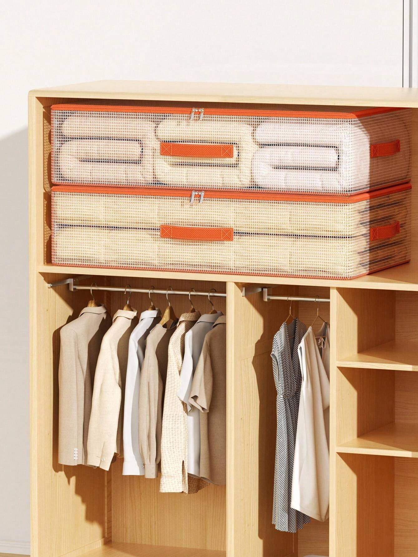 1PC Flat Storage Box, Under Bed Storage Bag, Top Cabinet Storage Bag ...