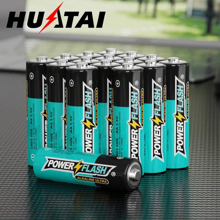 PowerFlash AA 24 Pack High-Performance Alkaline Batteries Value Pack ...