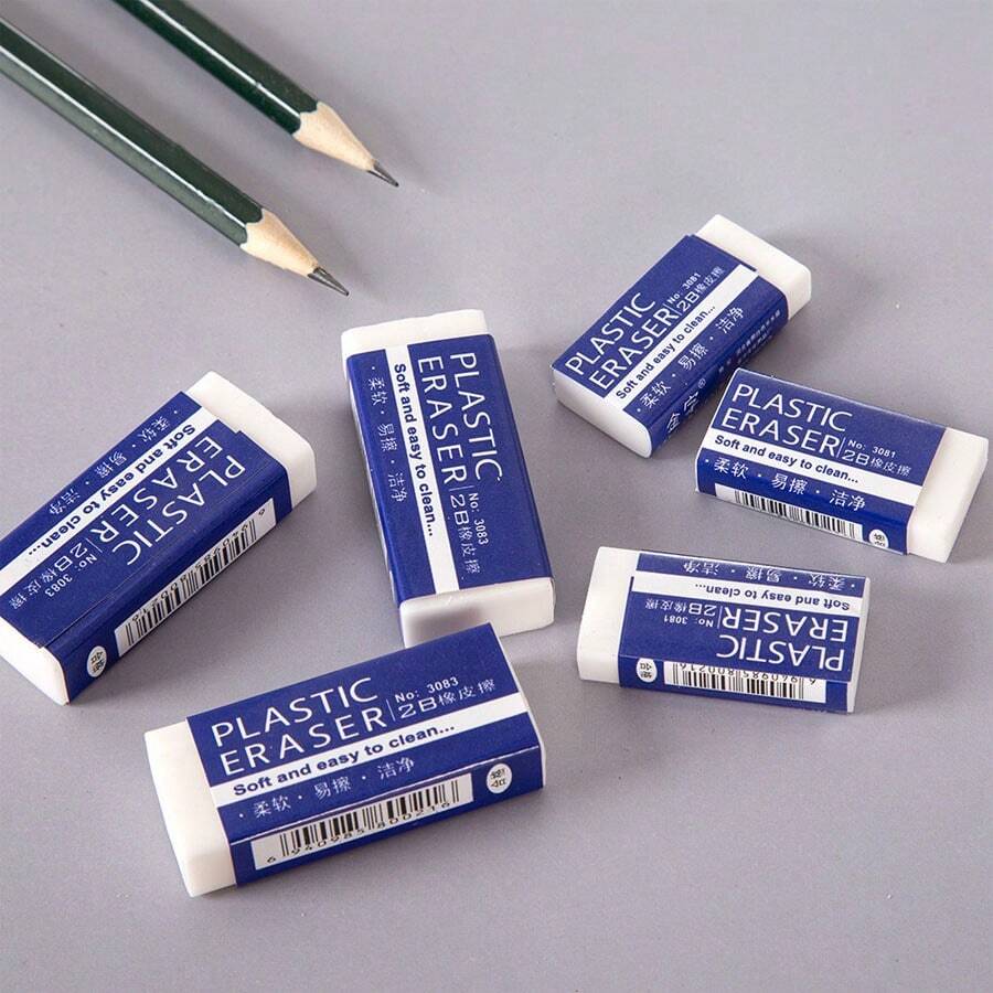 White Eraser For Drawing, Sketching, Exam, Student Study Supplies ...