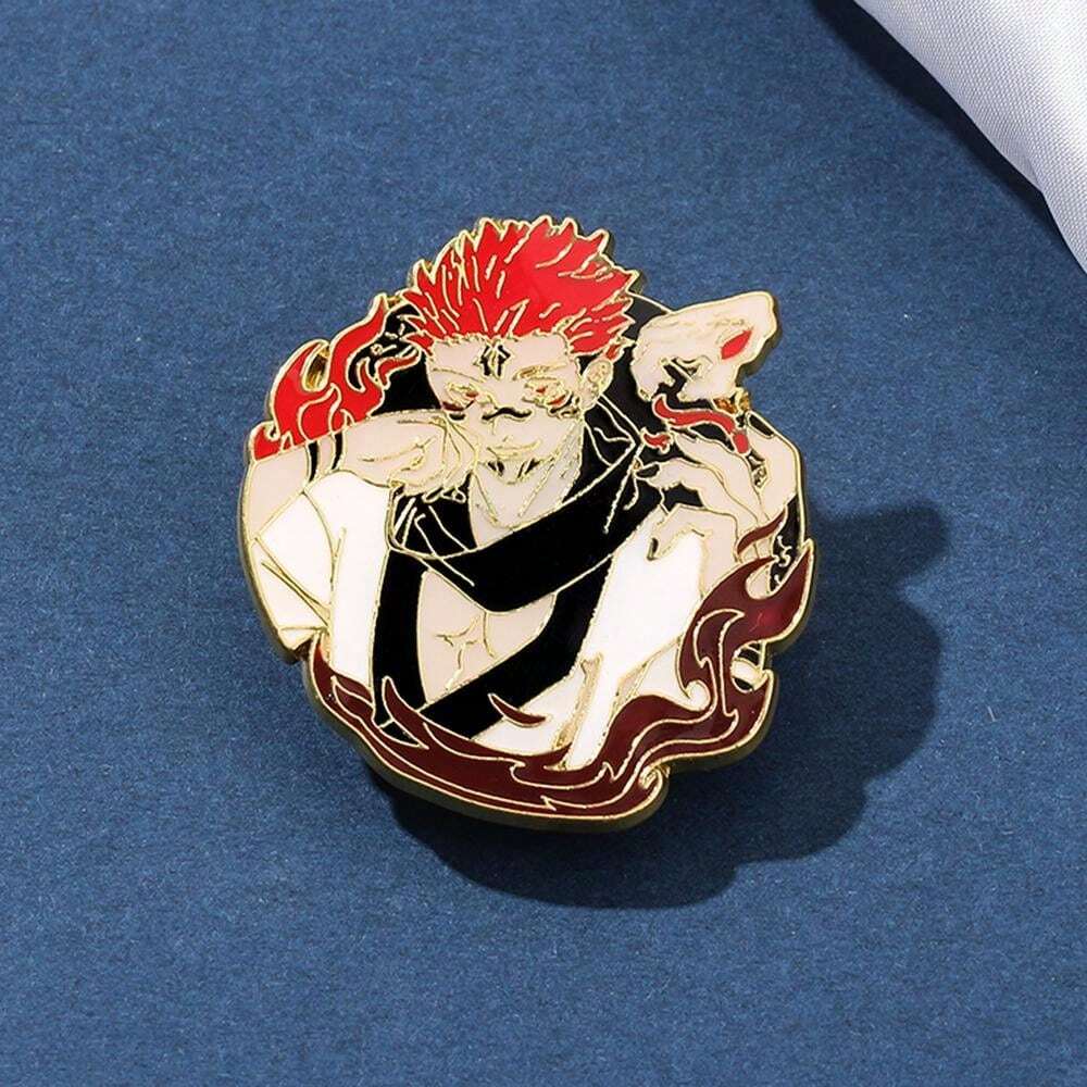 1 Pc Cartoon Character Brooch Personality Ryomen Sukuna Enamel Lapel ...