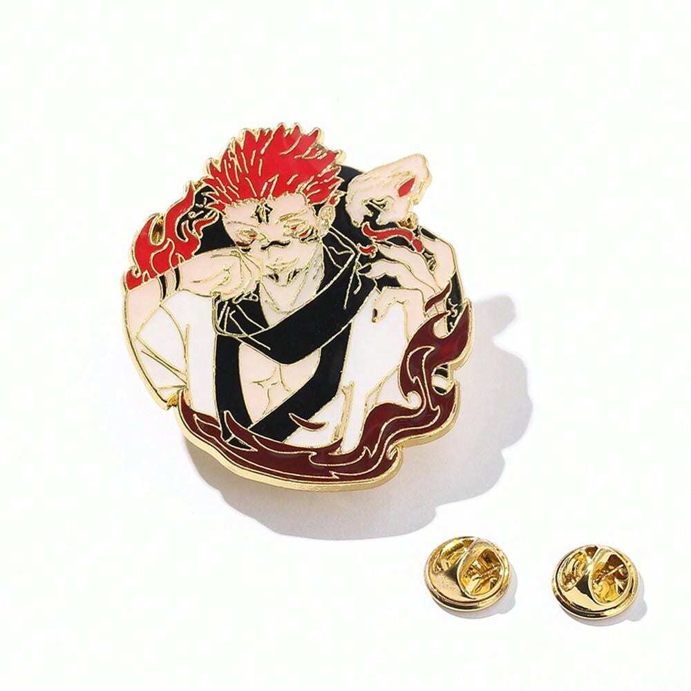 1 Pc Cartoon Character Brooch Personality Ryomen Sukuna Enamel Lapel ...