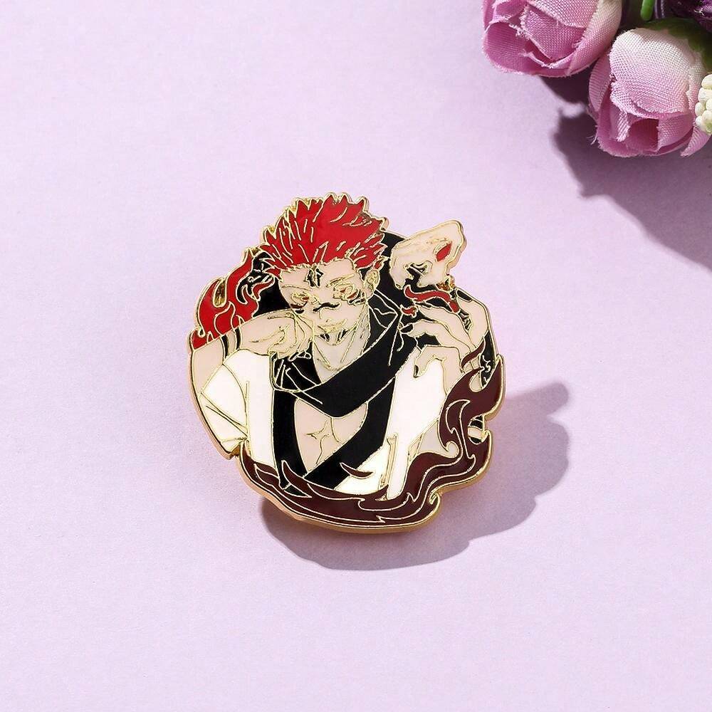 1 Pc Cartoon Character Brooch Personality Ryomen Sukuna Enamel Lapel ...