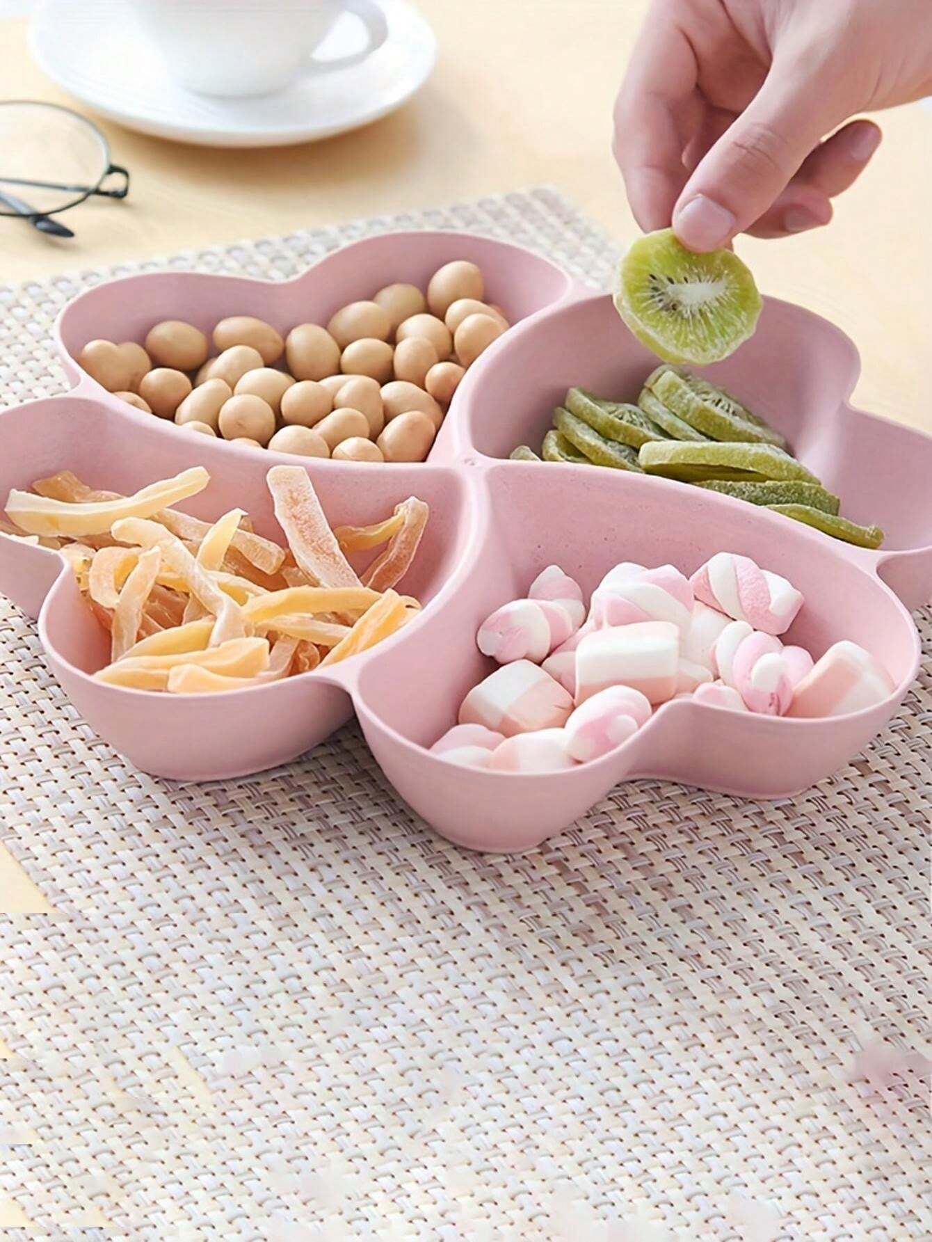 1pc Heart Shaped Party Snack Tray Appetizer Plate Snack Bowl Multi ...