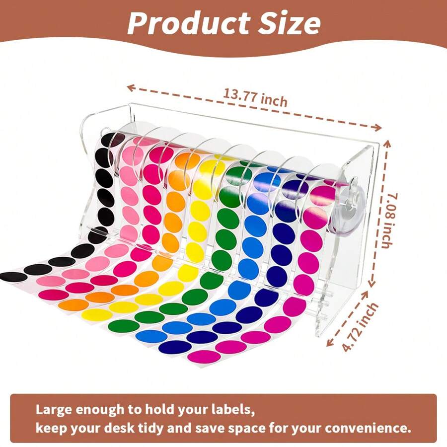 Acrylic Sticker Roll Holder Assembled Adjustable Sticker Roll Dispenser ...