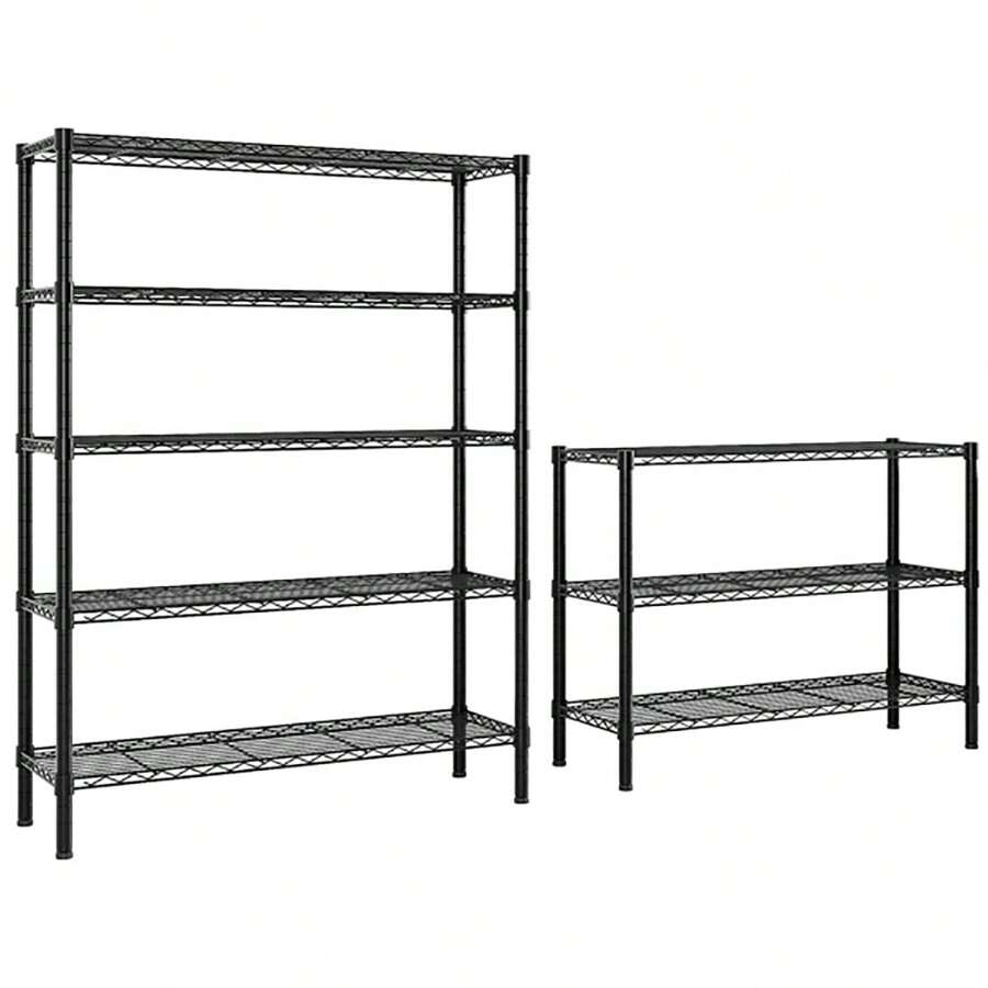 Adjustable Storage Shelves Wire Shelving Unit Multiple Rows Shelving ...