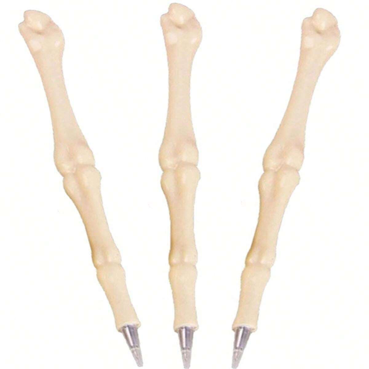 New Novelty Irregular Bone Shape Ballpoint Pen, Black Ink Finger Pen ...