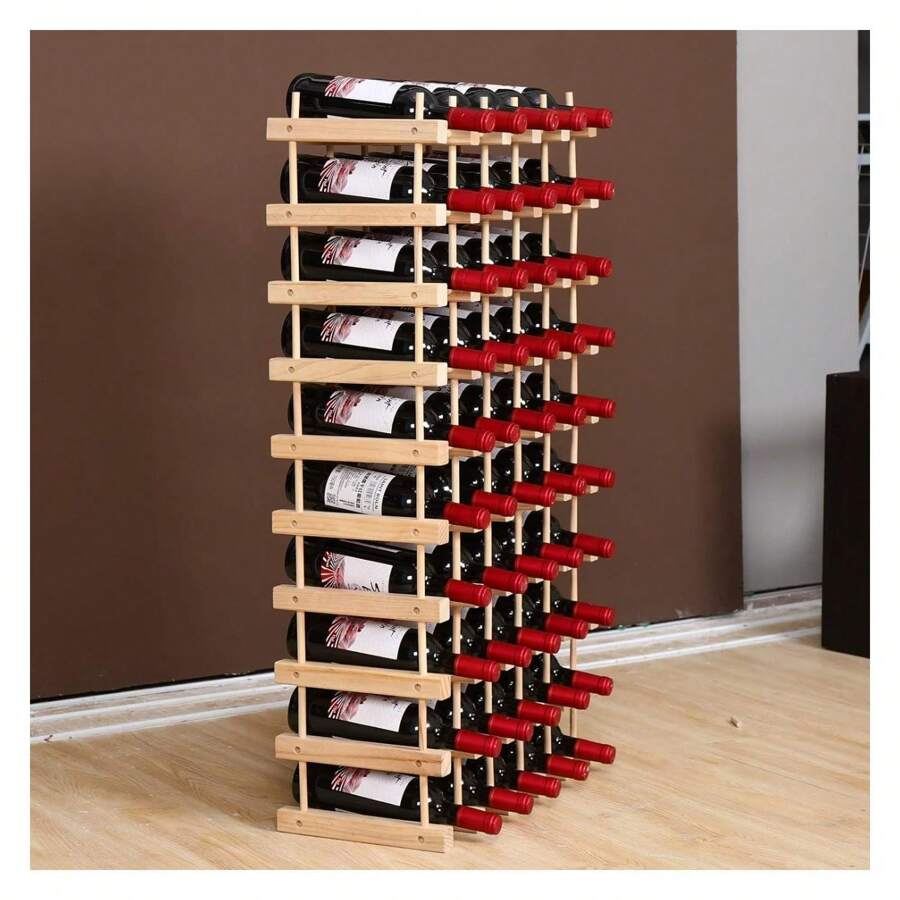 Wine Rack Small Countertop Cabinet Stackable Storage Wooden ...