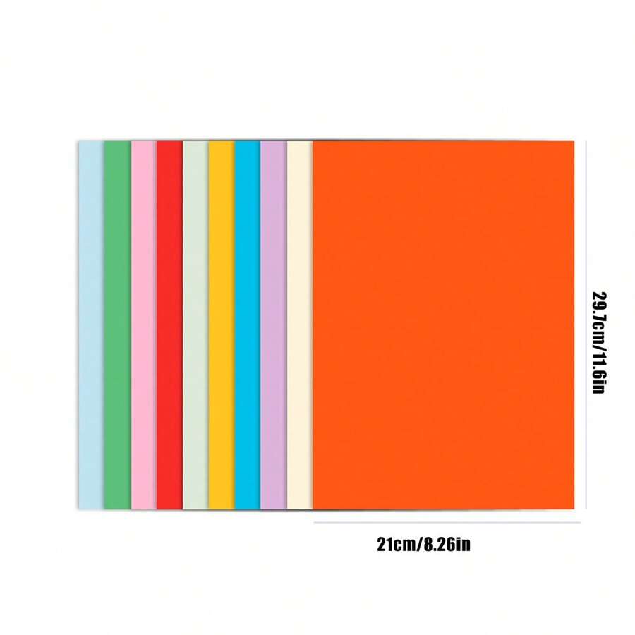 10 Colors Colored Paper, A4 Printing Paper, Stationery Paper ...