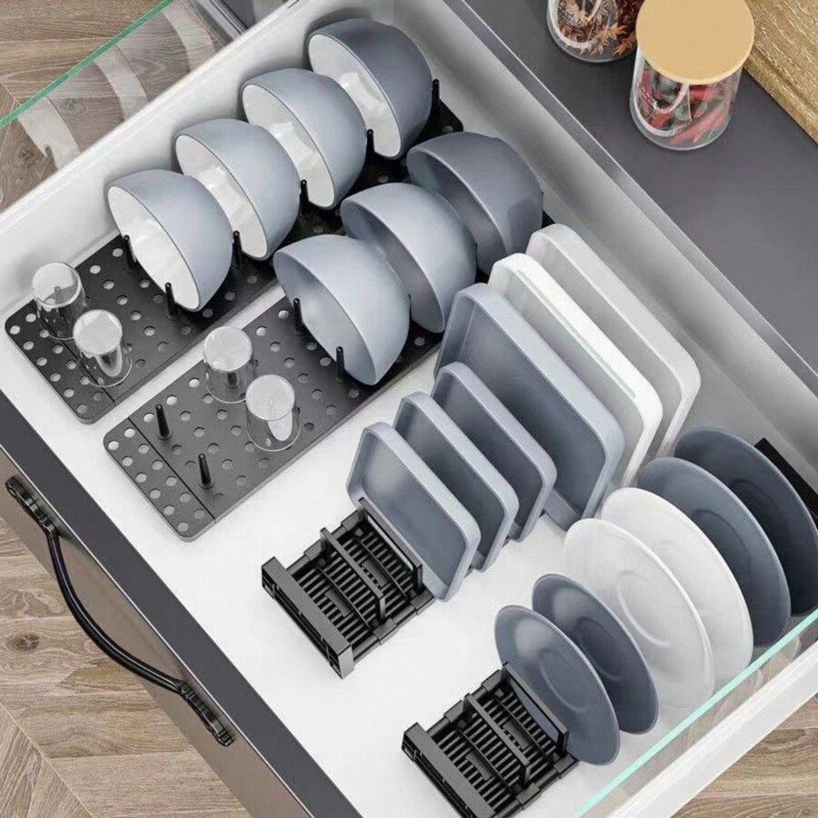 1pc Kitchen Dish Rack With Drainboard For Cabinet, Drawer Organizer ...