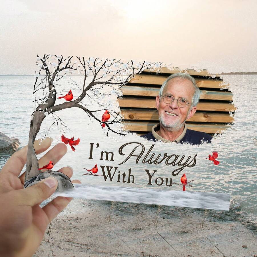 Personalized Memorial Photo Acrylic Plaque Gift, I'm Always With You ...
