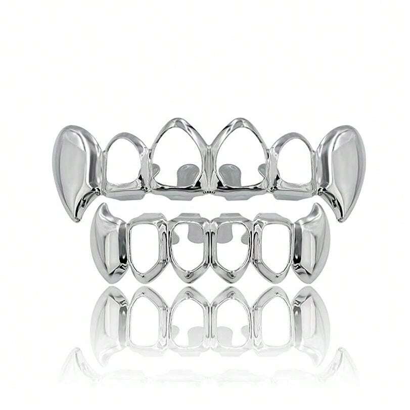 Plated Open Face Top And Bottom Grills For Your Teeth Vampire Grills ...