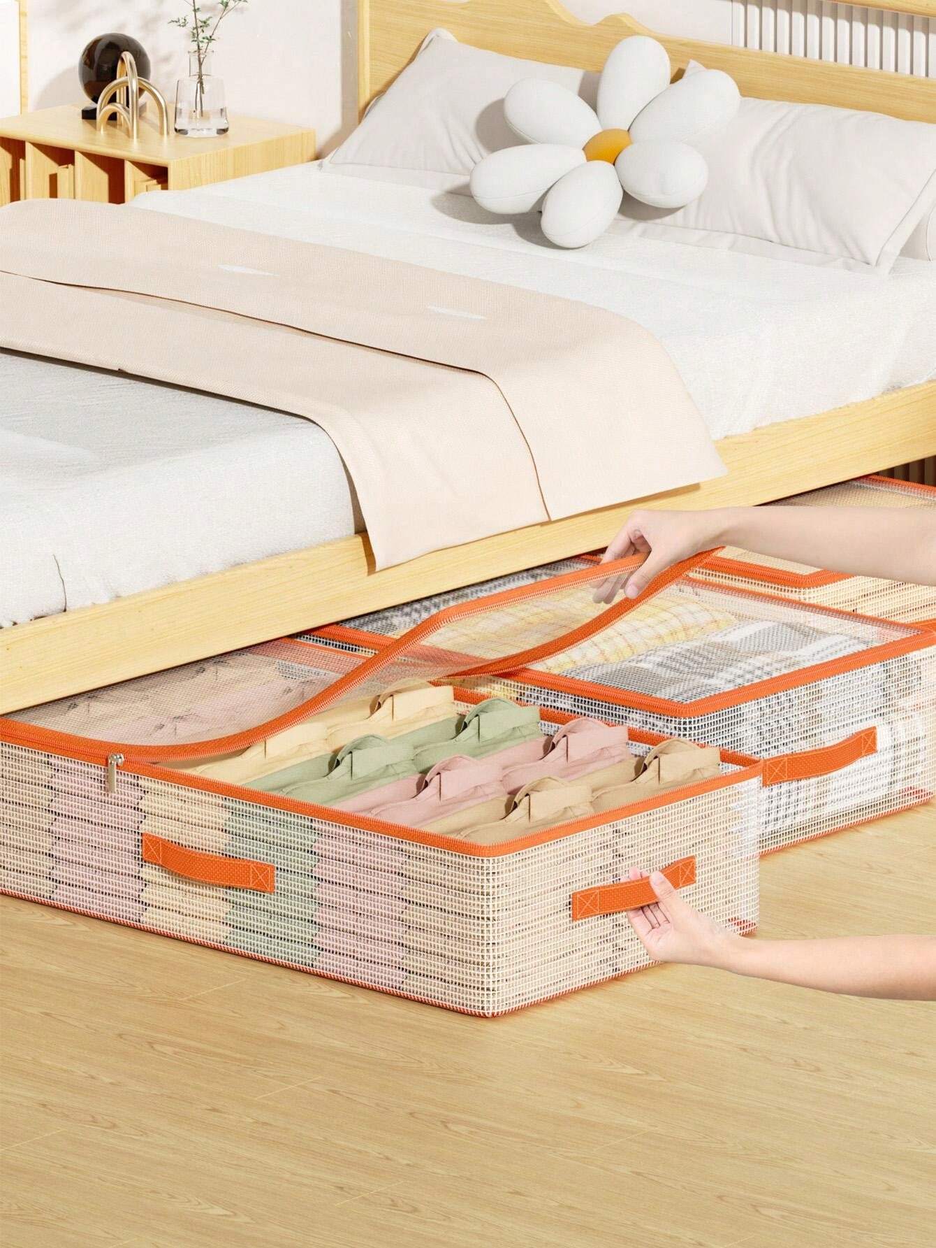 1PC Flat Storage Box, Under Bed Storage Bag, Top Cabinet Storage Bag ...