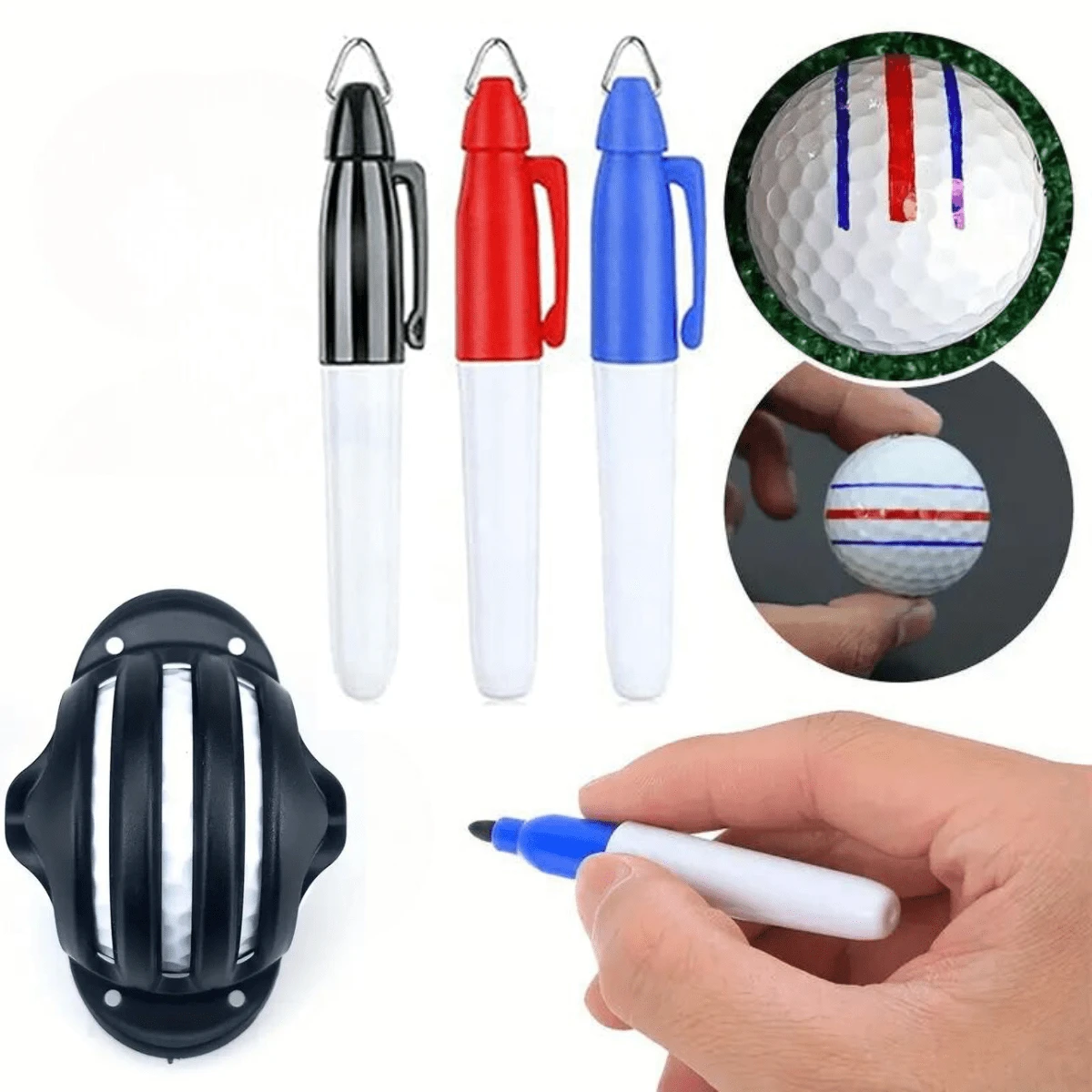 4 Pcs Precision Golf Ball Marker Set - Includes 1 Golf Ball Marking ...