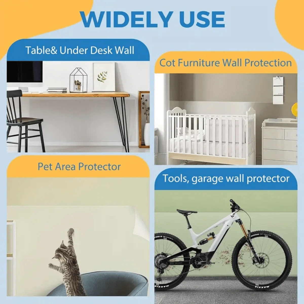 Modern Design Transparent Electrostatic Wall Protector Film, Protects ...