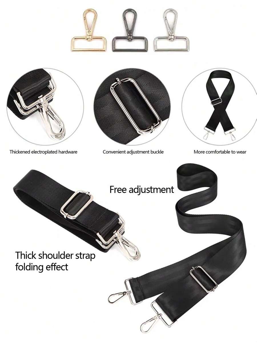 150CM Extra Long Thick Black Nylon Shoulder Strap For Men's Backpack ...