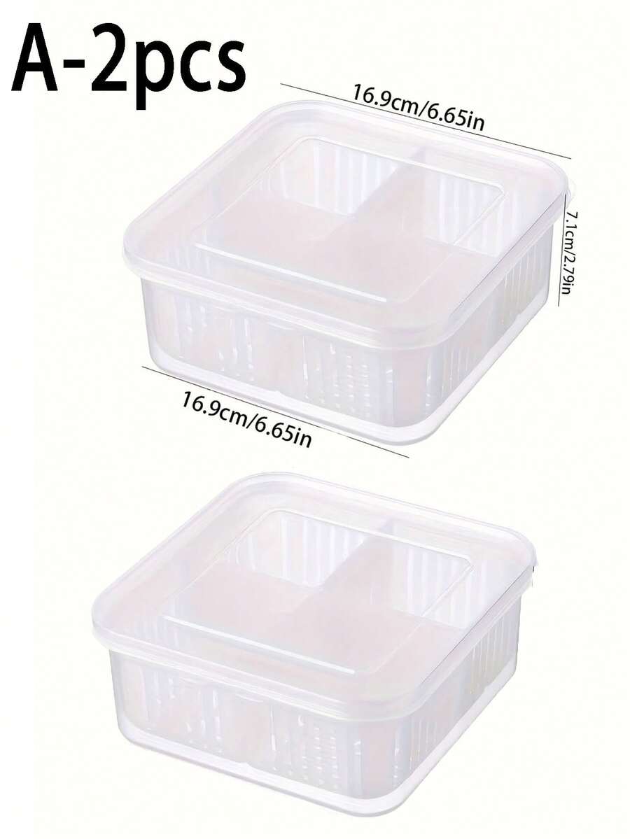 Kitchen Meal Prep Container With Dividers, Sealed Storage Box For ...