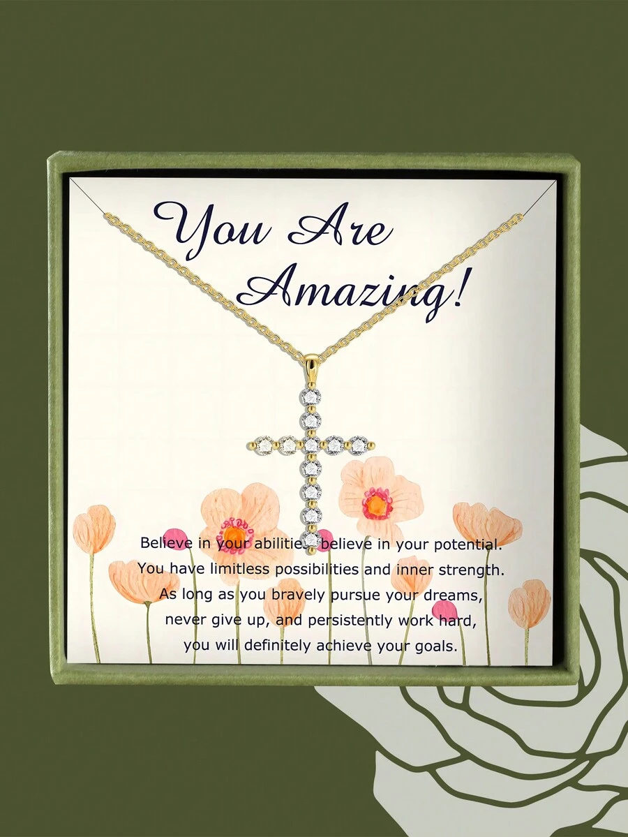 A Boxed Gift Set With An Inspirational Slogan Blessing Card And A ...