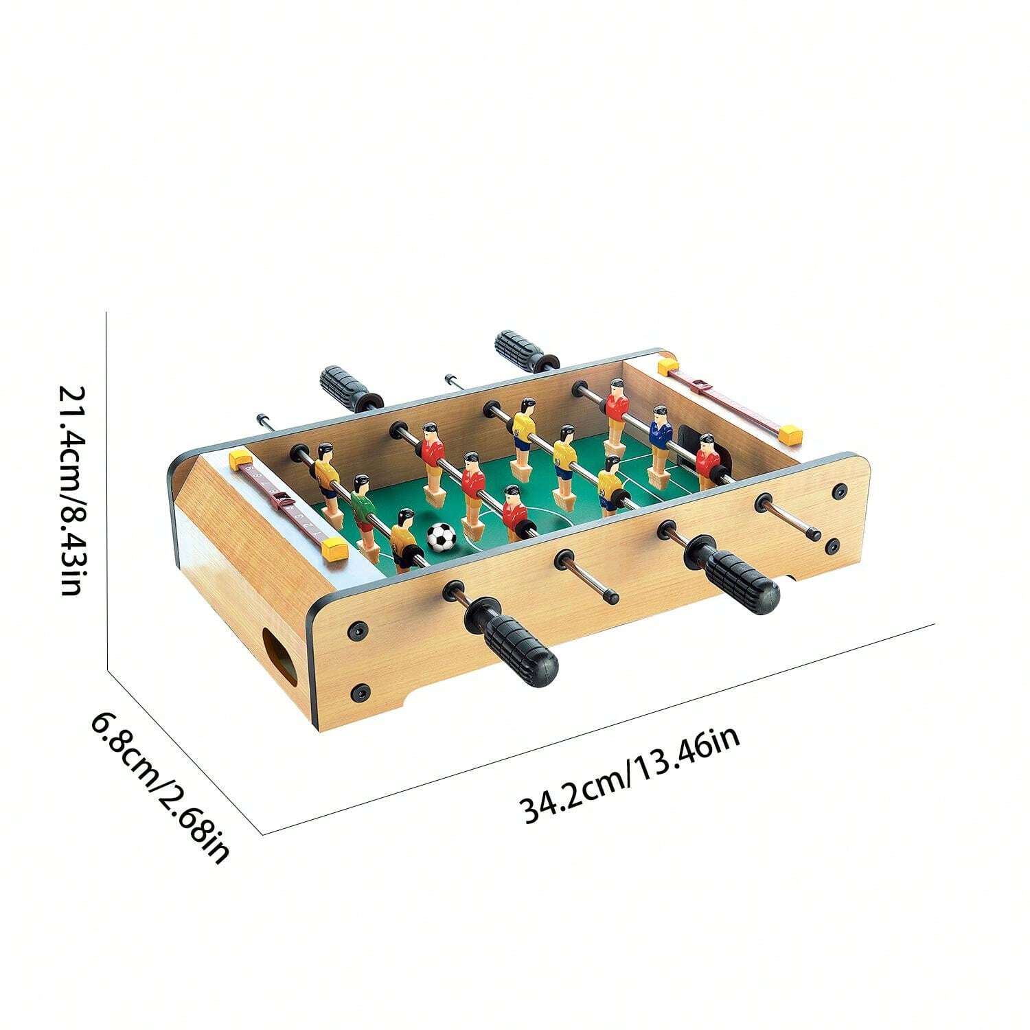 1pc Grey-Green Wooden Table Football With 2 Footballs Indoor Table Game ...