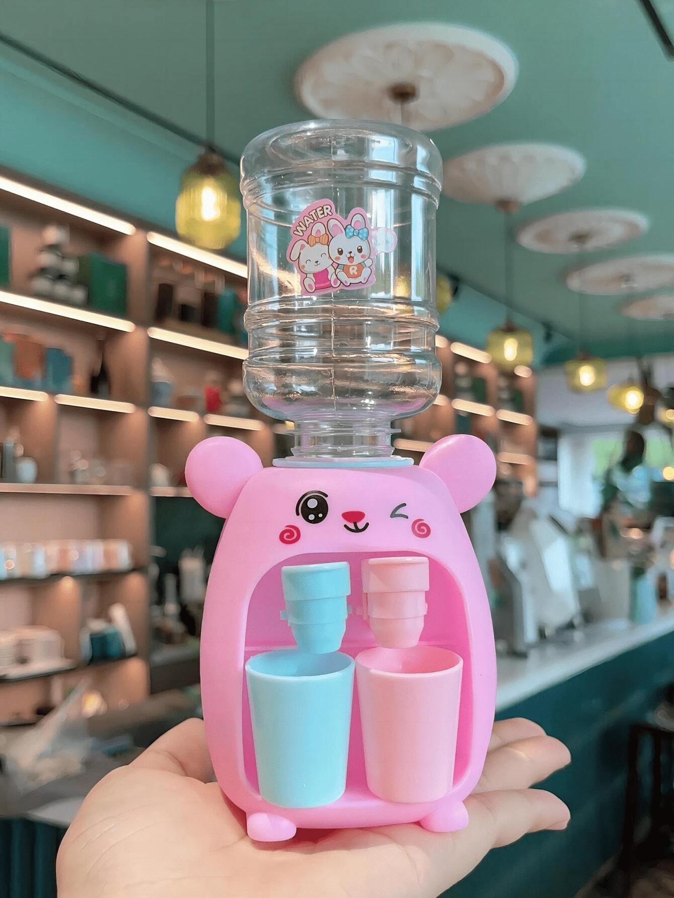 1 peça Mini Dispenser de Água em estilo Cartoon, Caneca de Água Fofa ...