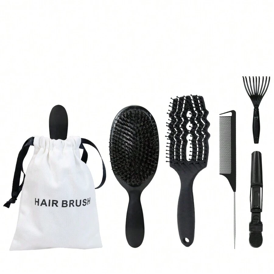 MASTERLEE 6pcs Black 6-Claw Combs (Hollow Design) For Easy Styling And ...