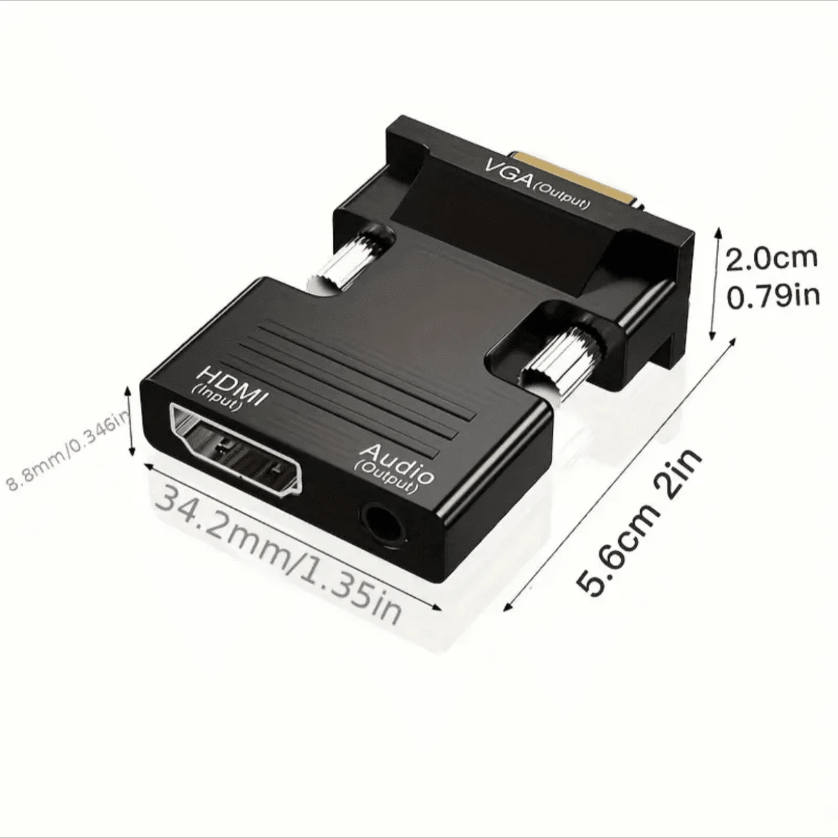 1pc Sleek & Durable HDMI To VGA Adapter With Audio - USB Powered, Easy ...