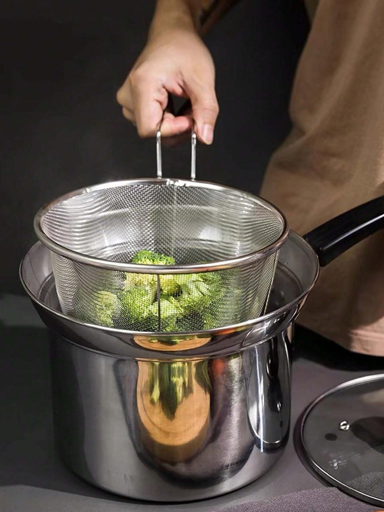 1PC Stainless Steel Deep Frying Basket, Fine Mesh Spider Strainer For ...